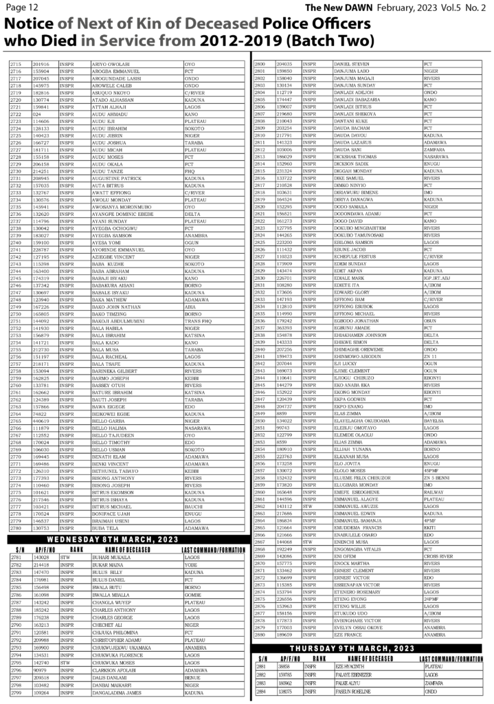 List Of Deceased Police Officers Who Died In Service From 2012-2019 ...